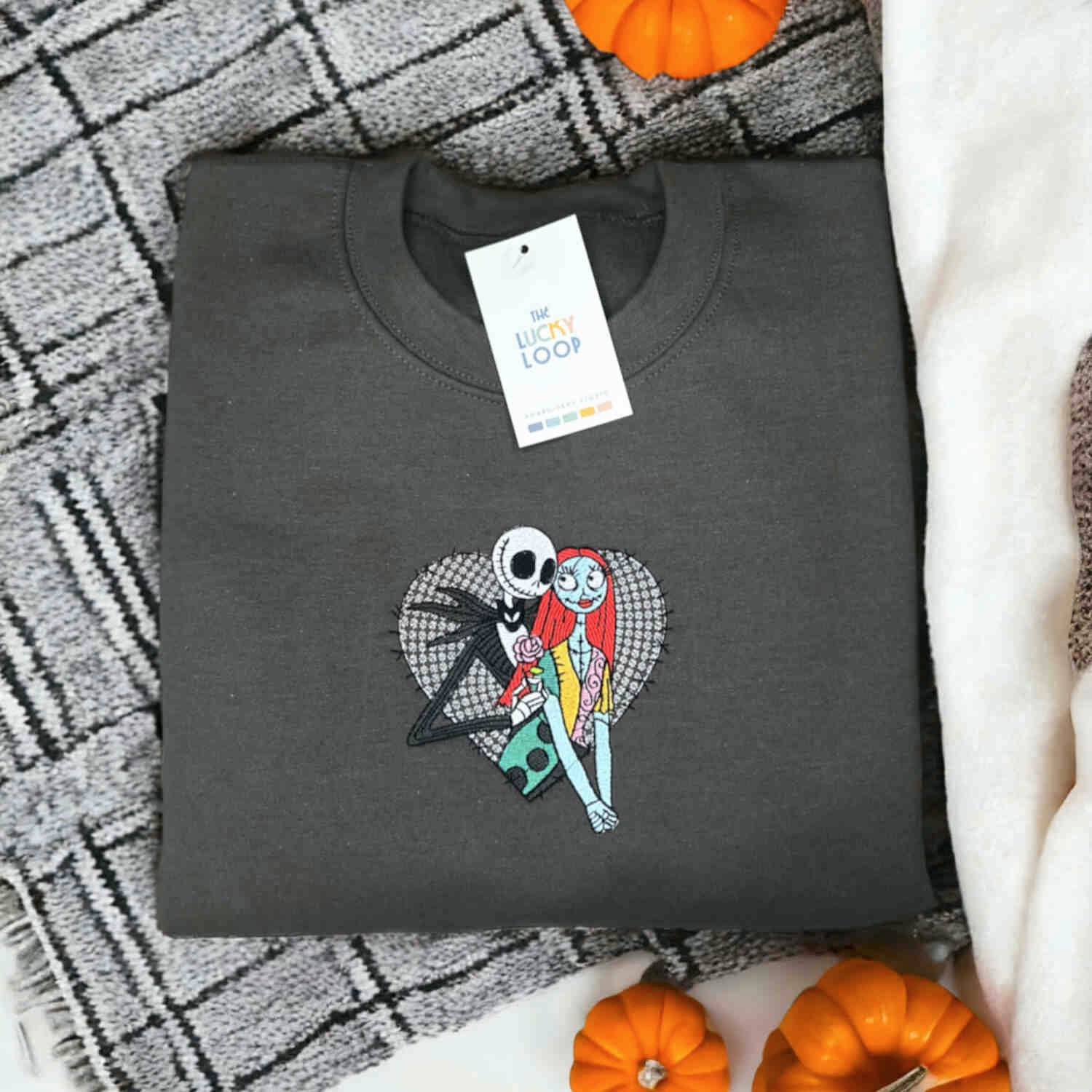 Halloween Couple Embroidered Crewneck – The Lucky Loop